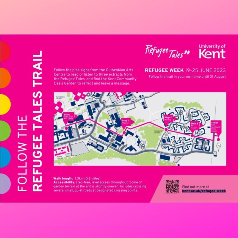 Refugee Tales trail map - Refugee Week 2023 - Canterbury Bid